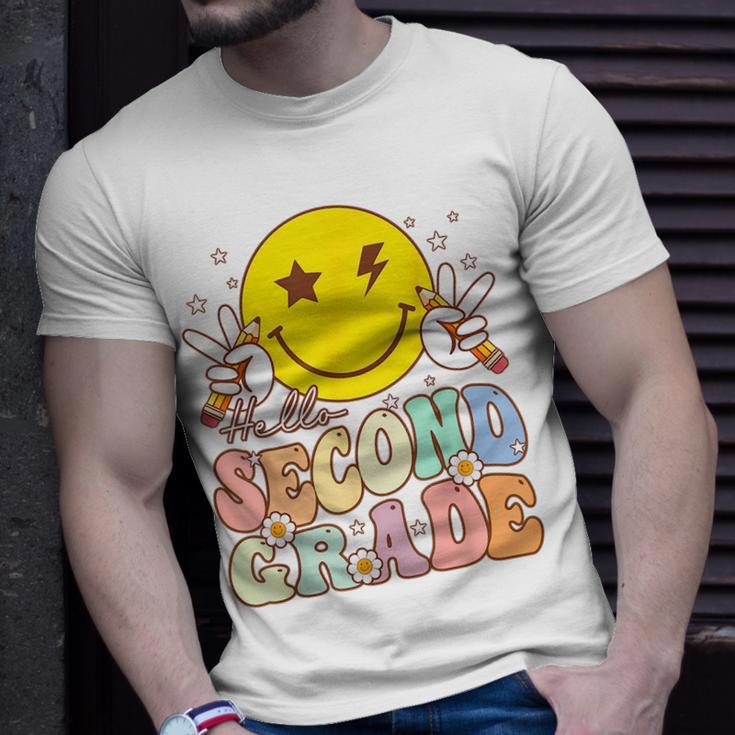 Hello Second Grade Funny Smile Face 2Nd Grade Back To School Unisex T ...
