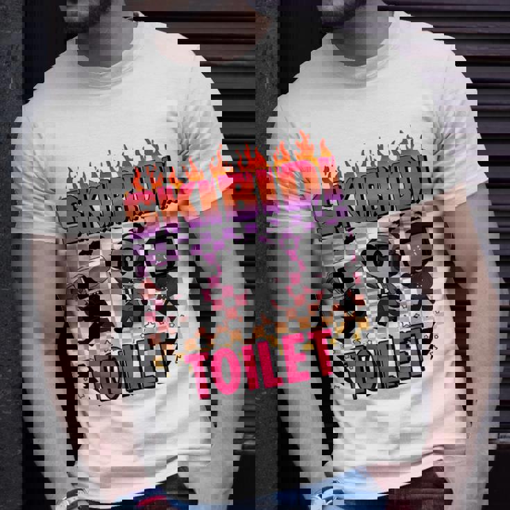 Skibidi Toilet Cameraman Speakerman Tvman Meme Game T-Shirt - Monsterry