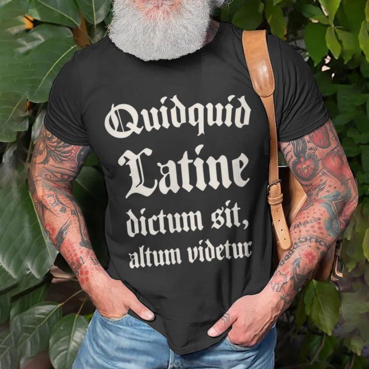 Anything Said In Latin Sounds Profound T-Shirt | Mazezy