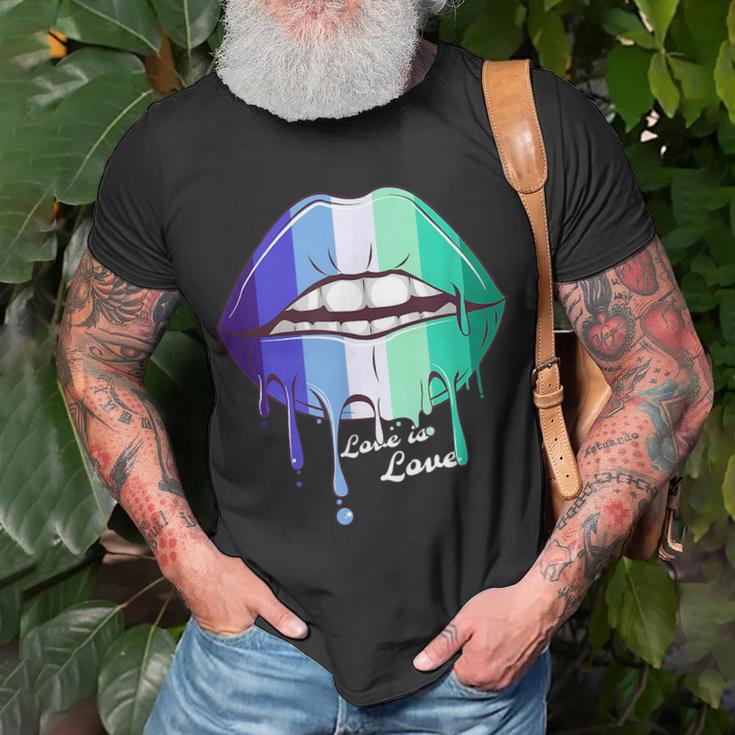 Dripping Lips With Gay Male Mlm Pride Flag For Gay Male Mlm Unisex T ...
