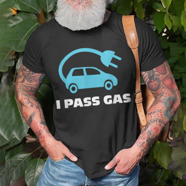 Electric Car Ev I Pass Gas Unisex T-Shirt | Mazezy
