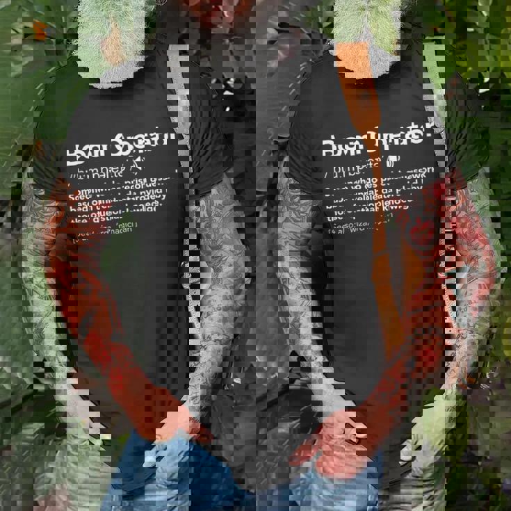 Boom Operator Meaning Noun Definition T-Shirt | Mazezy