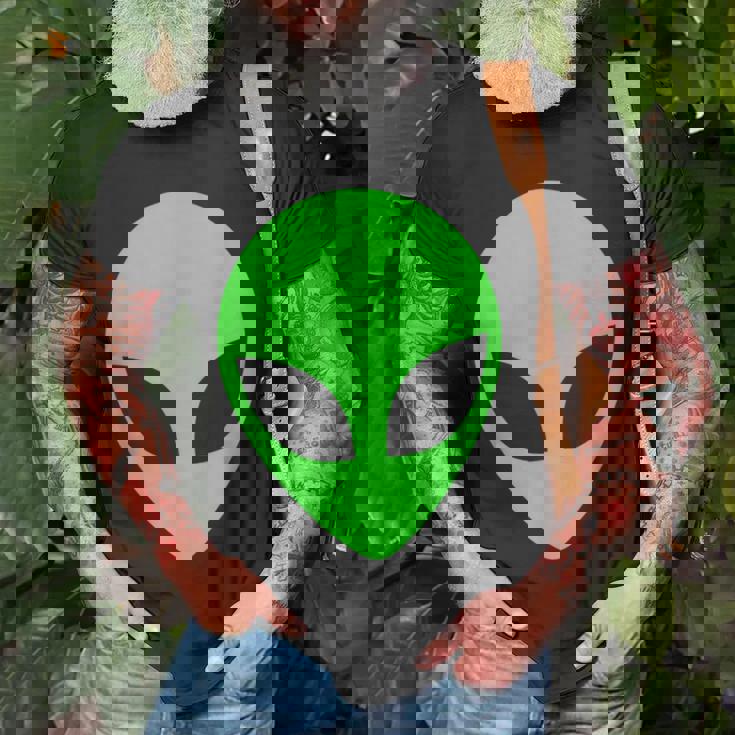 Green Alien Head Apparel 90'S Style Clothing Alien T-Shirt | Mazezy