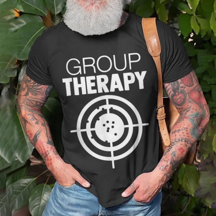 Group Therapy Target Practice Shooting Range Humor Gun Lover T-Shirt ...
