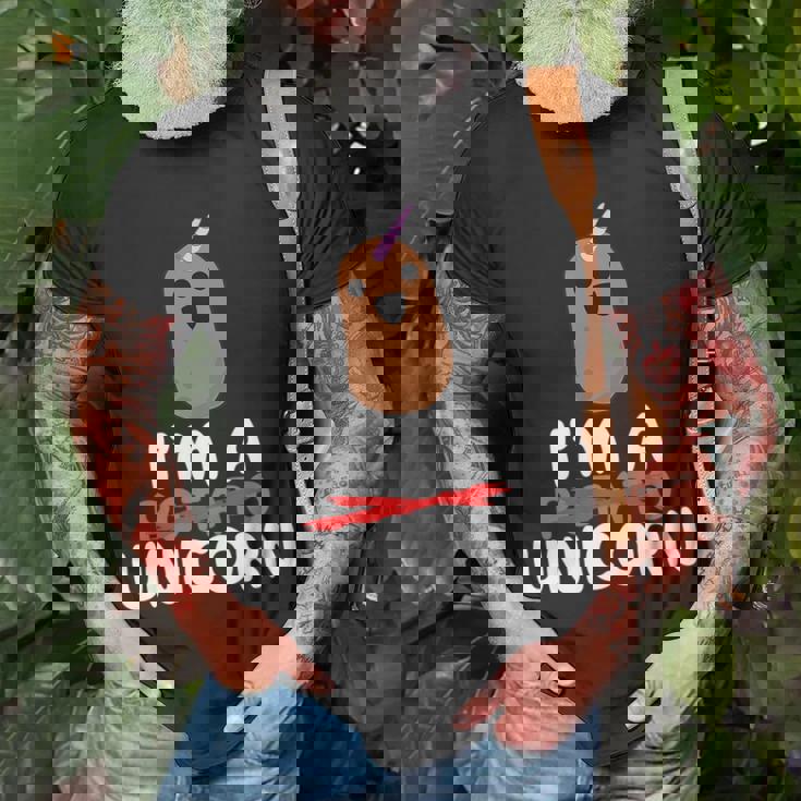 Im A Potato Unicorn Funny Potato Potatoes Gag Potato Funny Gifts Unisex T-Shirt | Mazezy