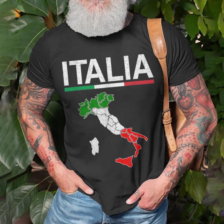 Italy Flag Vintage Italian Design Italia Unisex T-Shirt | Mazezy