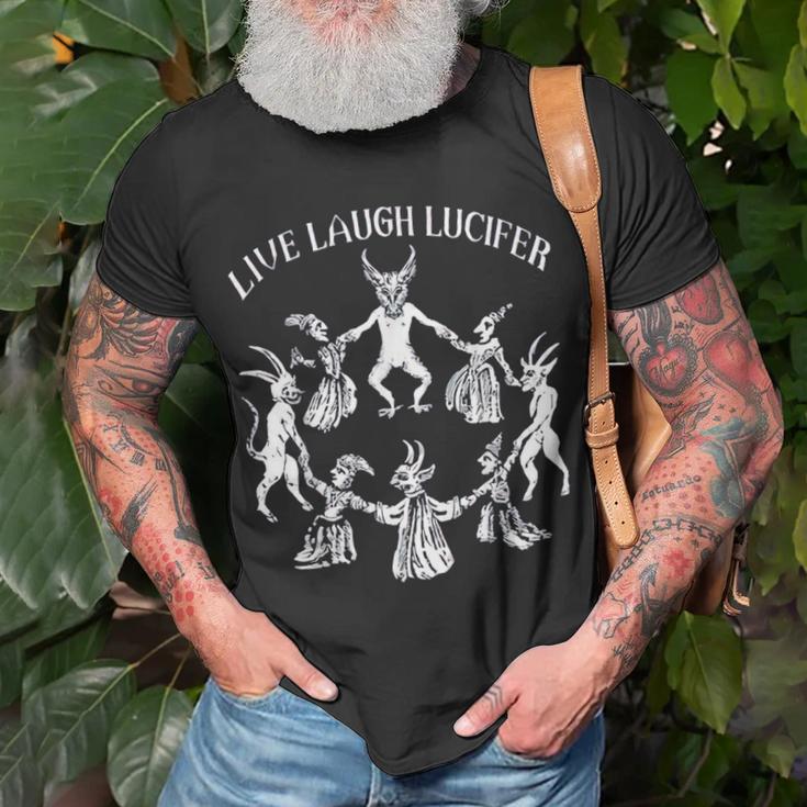 Live Laugh Lucifer Horror Satan Satanic Demonc Devil Goat Unisex T ...