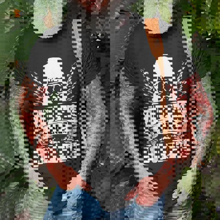 Mullet & Bullets - Funny Redneck Mullet Unisex T-Shirt | Mazezy