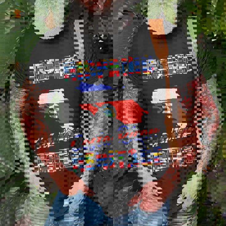 Hispanic Costa Rican Heritage Costa Rica Flag Pride T-Shirt | Mazezy