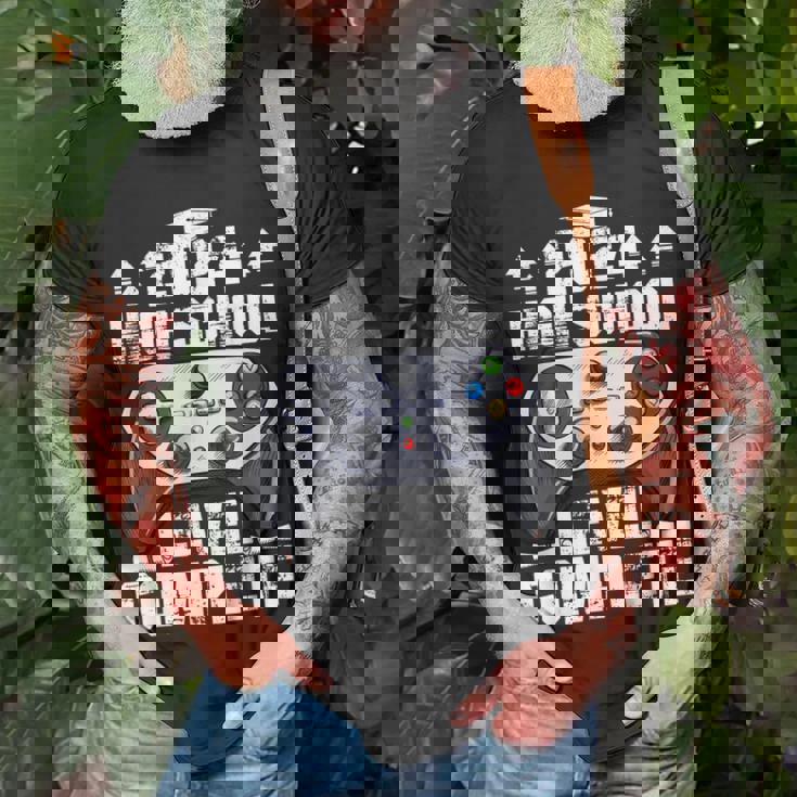 Senior Gamer 2024 High School Level Complete 2024 Grad Gift Unisex T ...