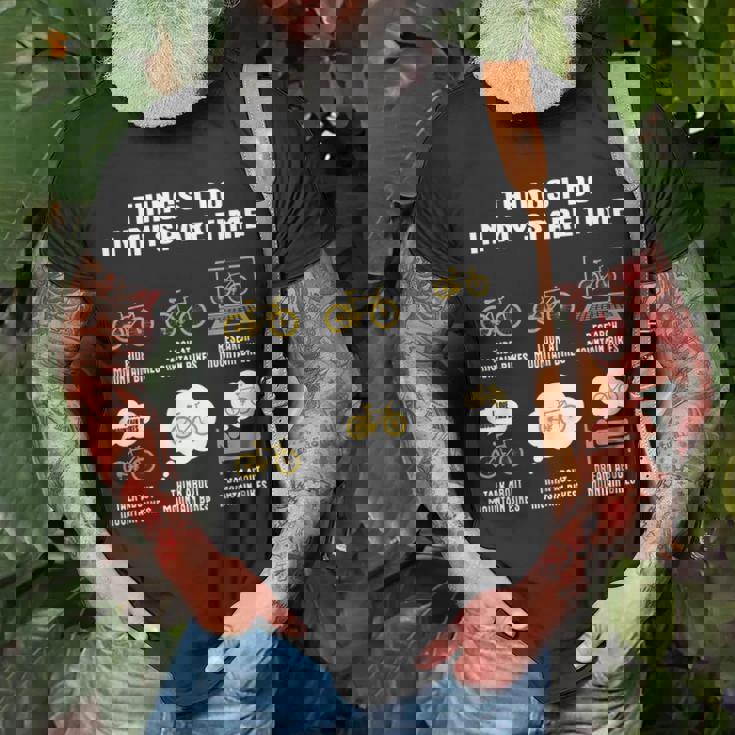 Things I Do In My Spare Time Mountain Biking Unisex T-Shirt | Mazezy