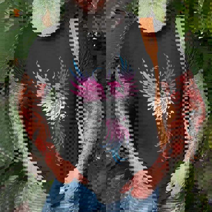 Transgender Phoenix Bird Trans Pride Flag Rising From Ashes Unisex T ...