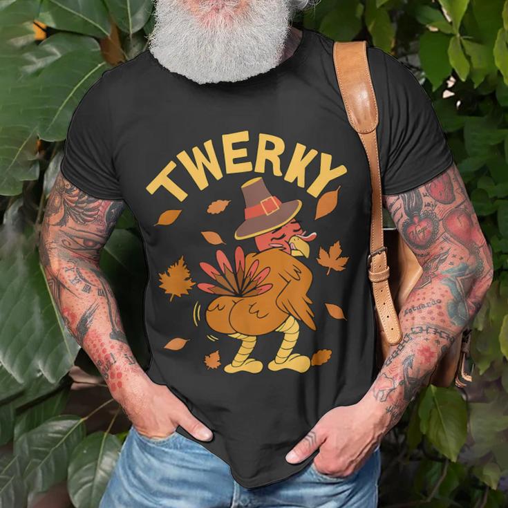 Twerky Thanksgiving Turkey Butt Twerk Dance Pun 2023 T-Shirt | Mazezy