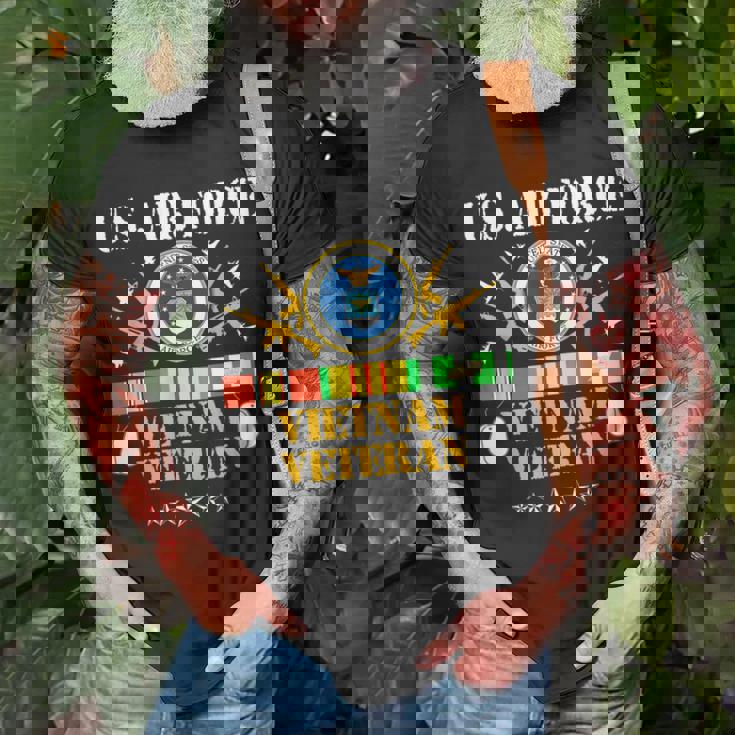 Us Air Force Vietnam Veteran Usa Flag Vietnam Vet Flag Unisex T-Shirt ...