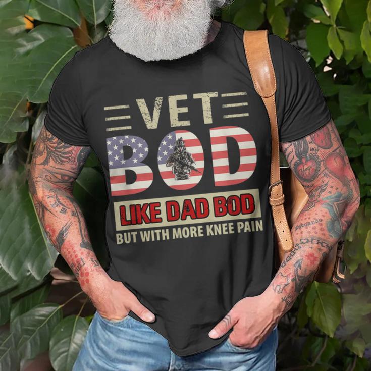Vet Bod Like Dad Bod But With More Knee Pain Us Flag Army T-shirt ...