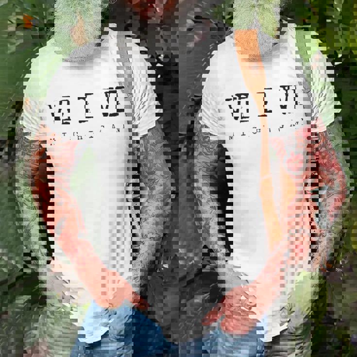 Roman Numeral Area Code 616 Michigan T-Shirt | Mazezy