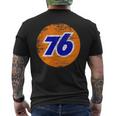 Vintage 76 Gas Station Sign Mens Back Print T-shirt | Mazezy