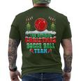 Snow Christmas Bocce Ball Team Bocce Ball Lover Xmas Men's T-shirt Back ...