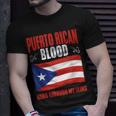 Puerto Rico Flag Boricua Puerto Rican Blood Pride T-Shirt - Seseable